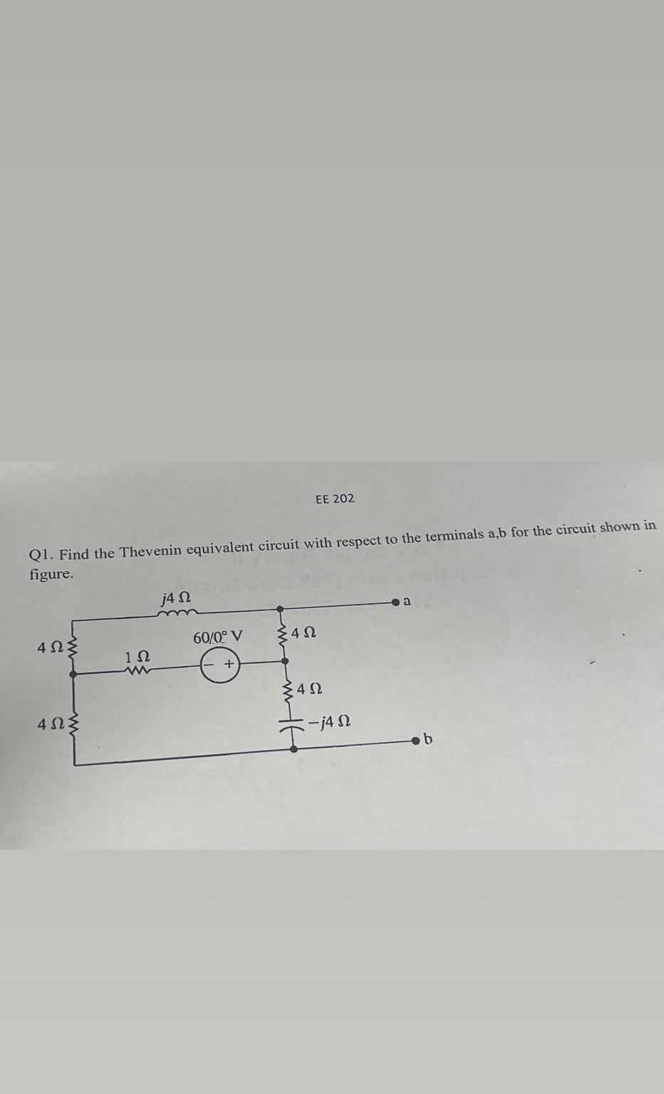 Solved Q1. Find the Thevenin equivalent circuit with respect | Chegg.com