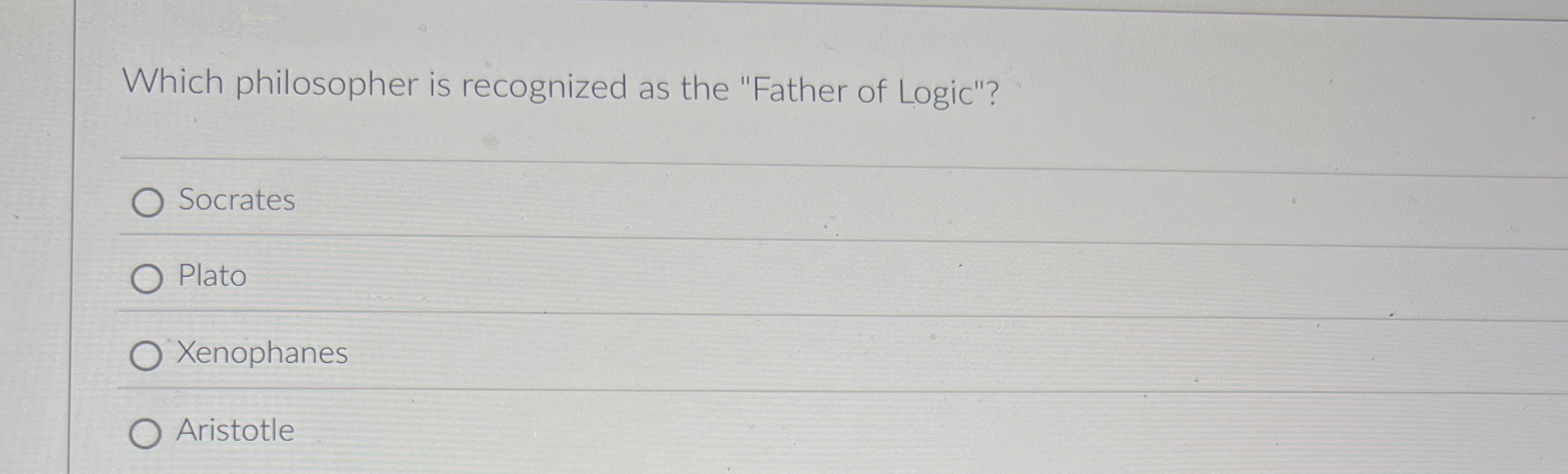 Solved Which philosopher is recognized as the "Father of | Chegg.com