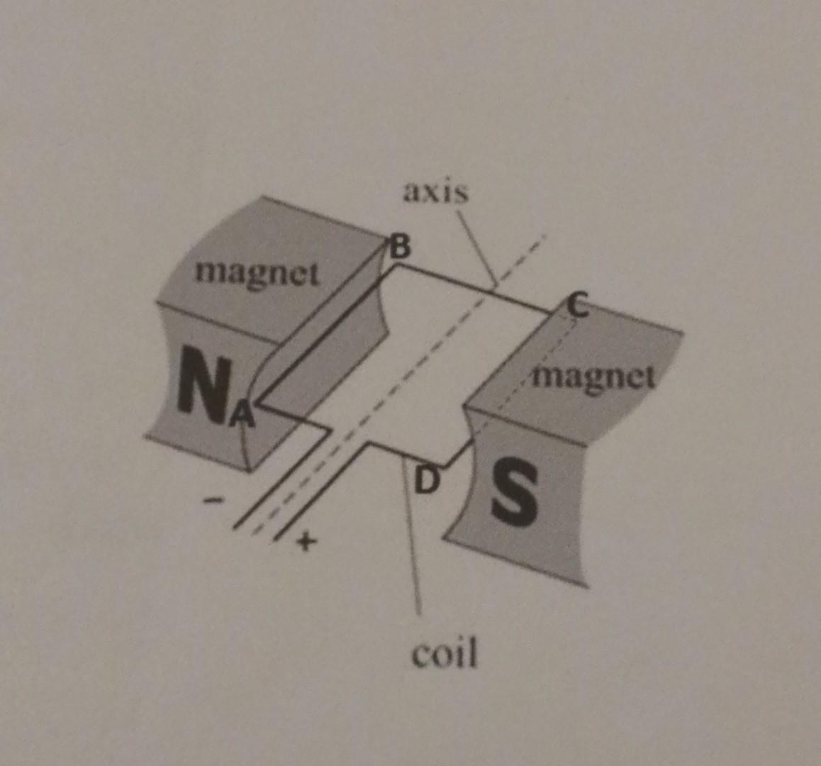 Solved magnet NA axis coil magnet S (2 marks) (Total 6 | Chegg.com