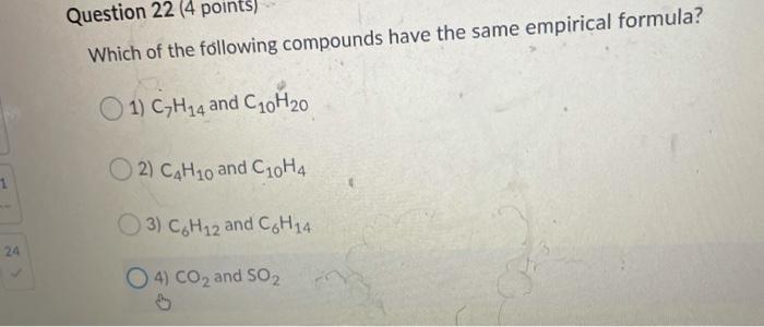 Solved Question 22 (4 points) Which of the following | Chegg.com