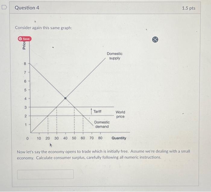 Solved For all questions, consider this graph: Price 8 80 7 | Chegg.com