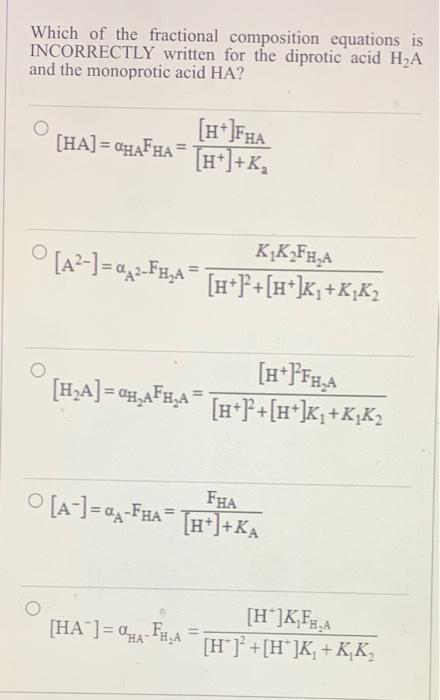 Solved Which of the fractional composition equations is | Chegg.com