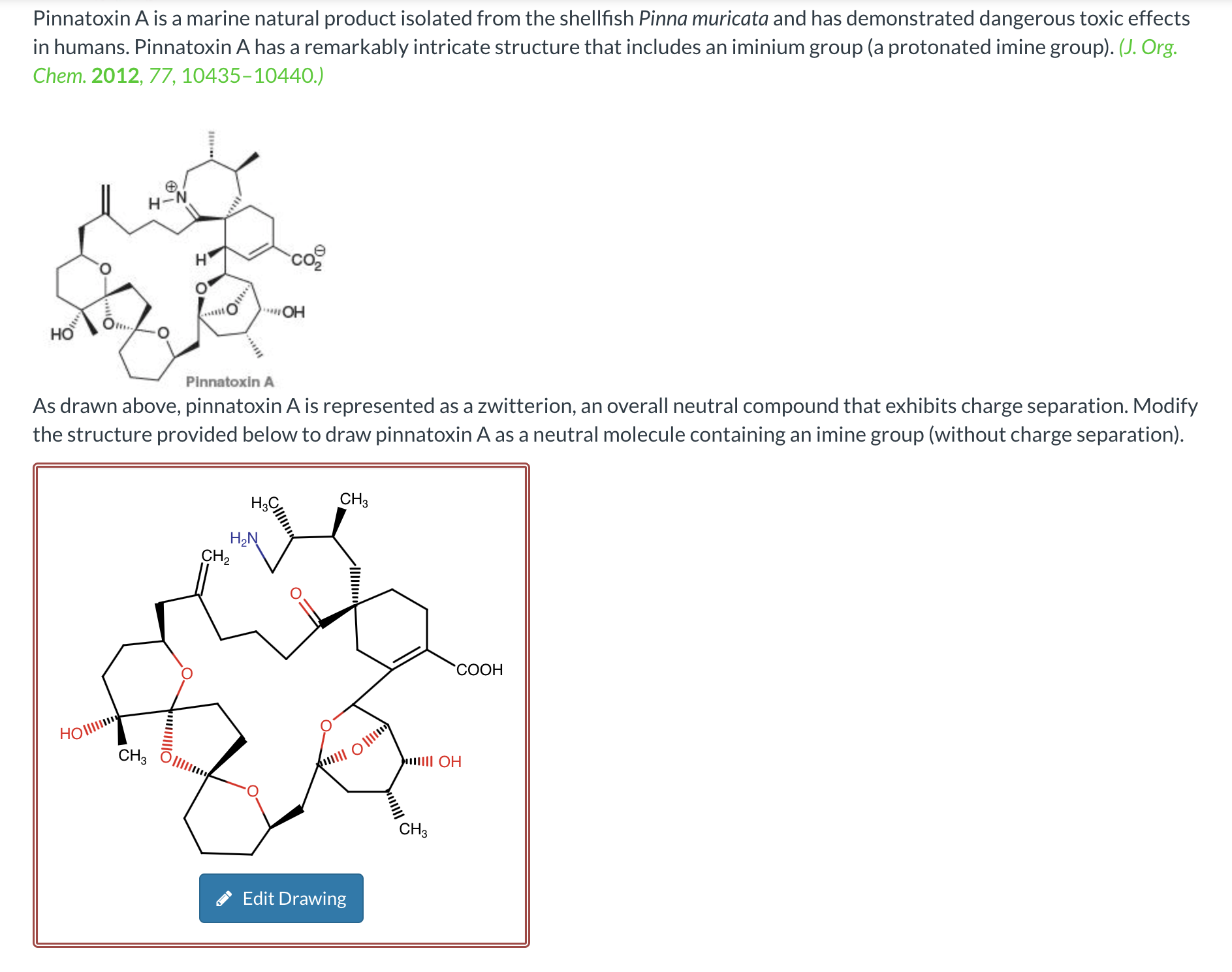 Solved Pinnatoxin A is a marine natural product isolated | Chegg.com