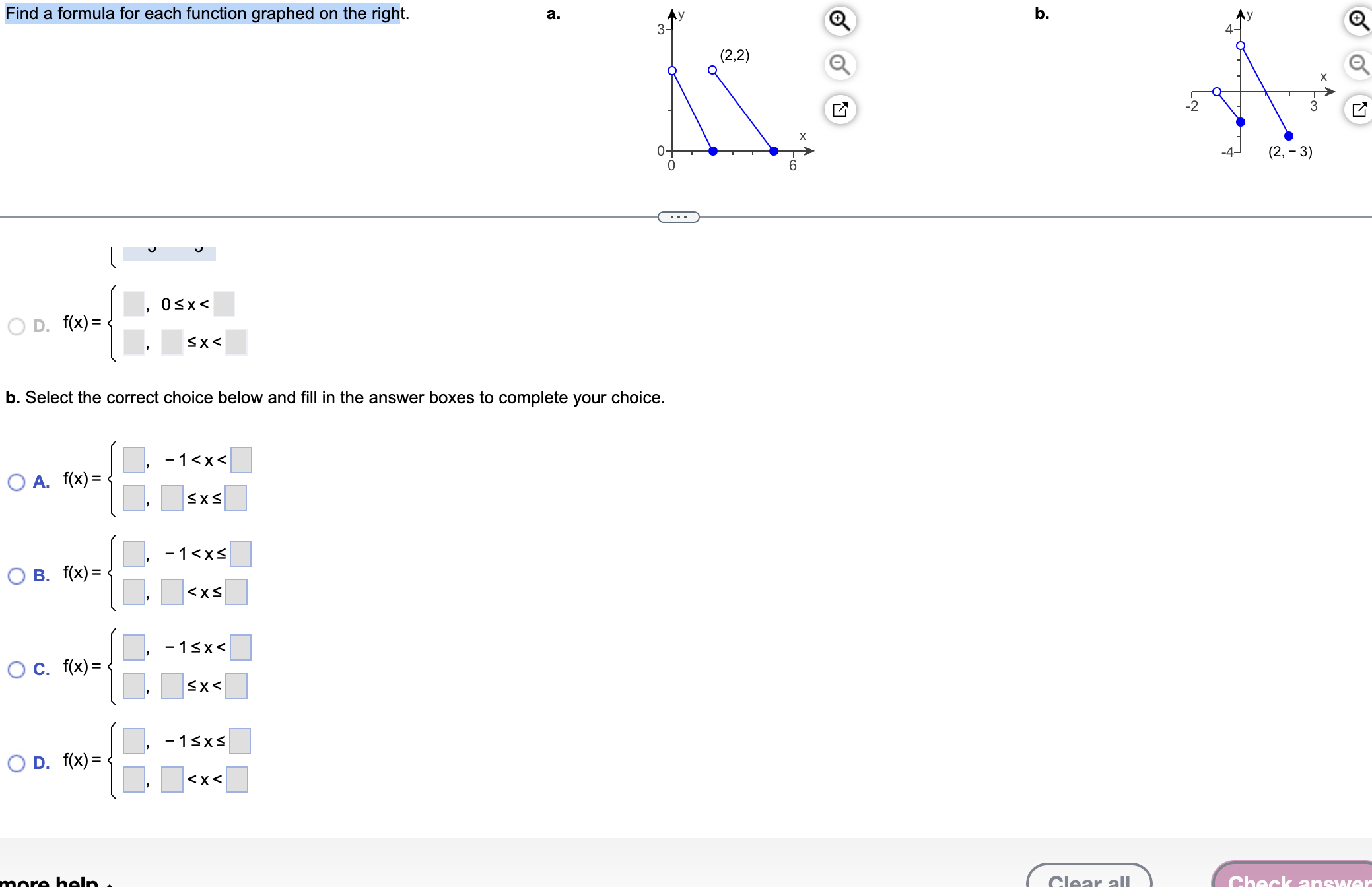 Solved Find a formula for each function graphed on the | Chegg.com