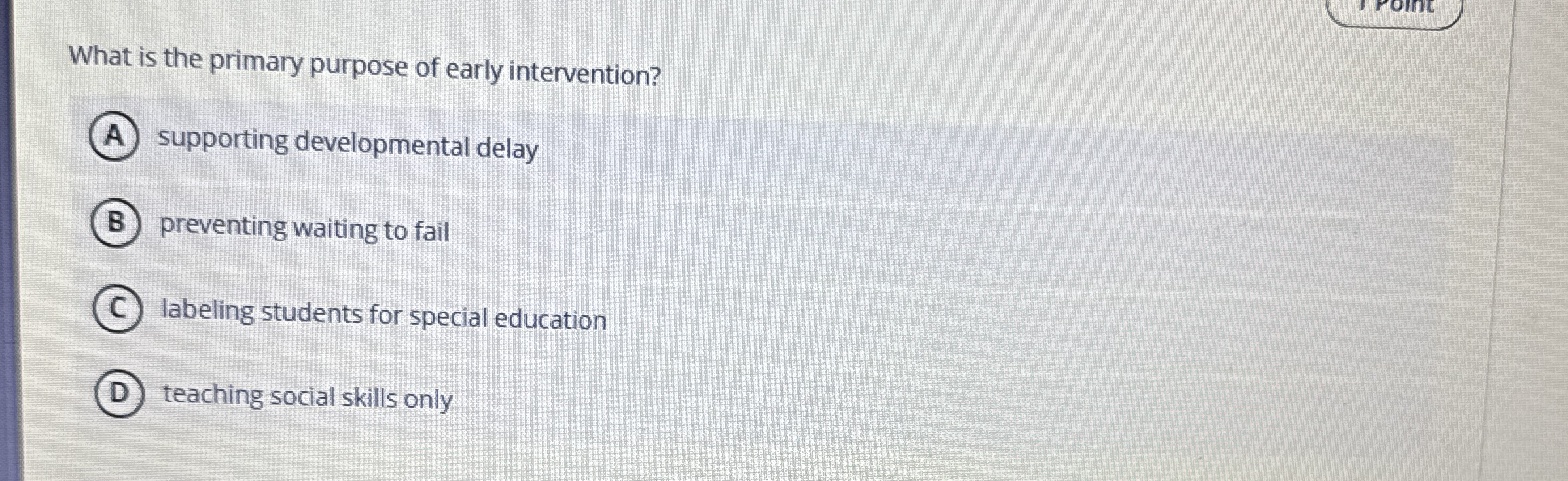 Solved What is the primary purpose of early | Chegg.com