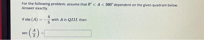 Solved For the following problem, assume that 0∘ | Chegg.com