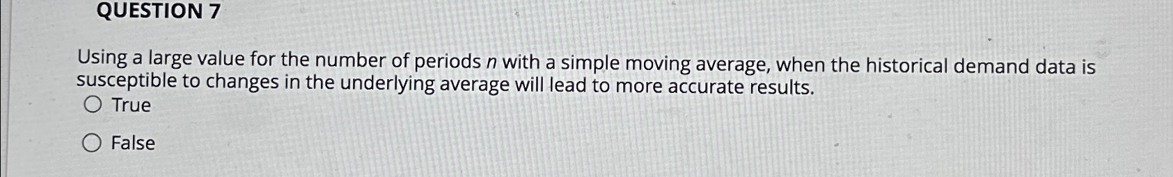 Solved QUESTION 7Using a large value for the number of | Chegg.com