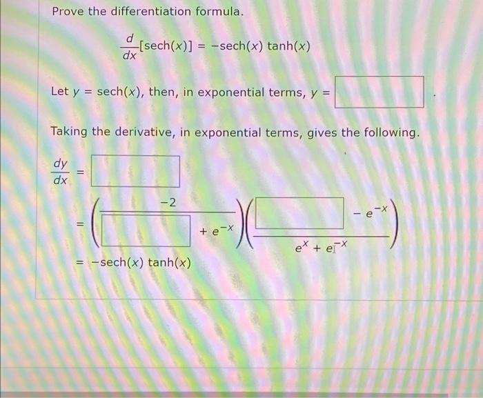 Solved Prove the differentiation formula. | Chegg.com