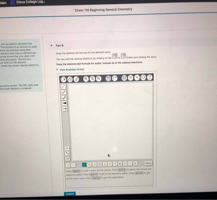 Solved Chem 110 Beginning General Chemistry | Chegg.com