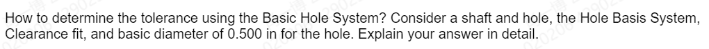 Solved How to determine the tolerance using the Basic Hole | Chegg.com