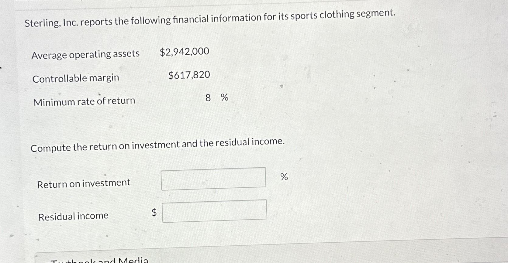 Solved Sterling, Inc. reports the following financial | Chegg.com