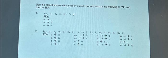 Solved Use the algorithms we discussed in class to convert | Chegg.com