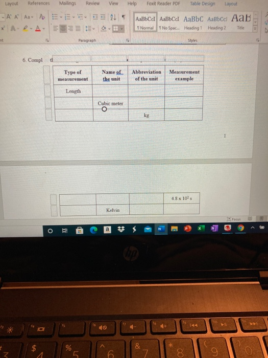 Solved Layout References Mailings Review View Help Foxit | Chegg.com