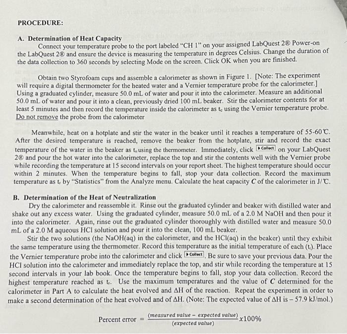 Part A. Heat Capacity of CalorimeterHow would the | Chegg.com