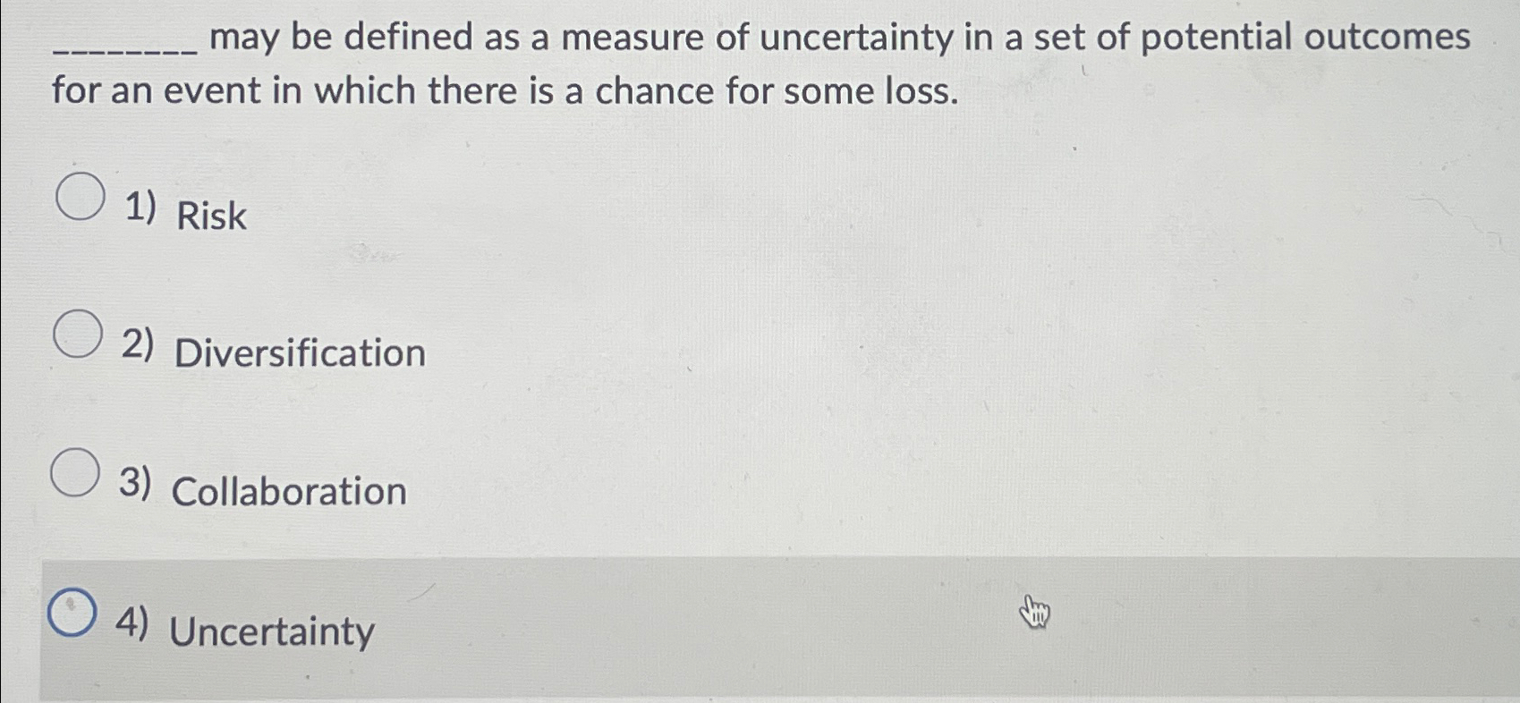 Solved q, ﻿may be defined as a measure of uncertainty in a | Chegg.com