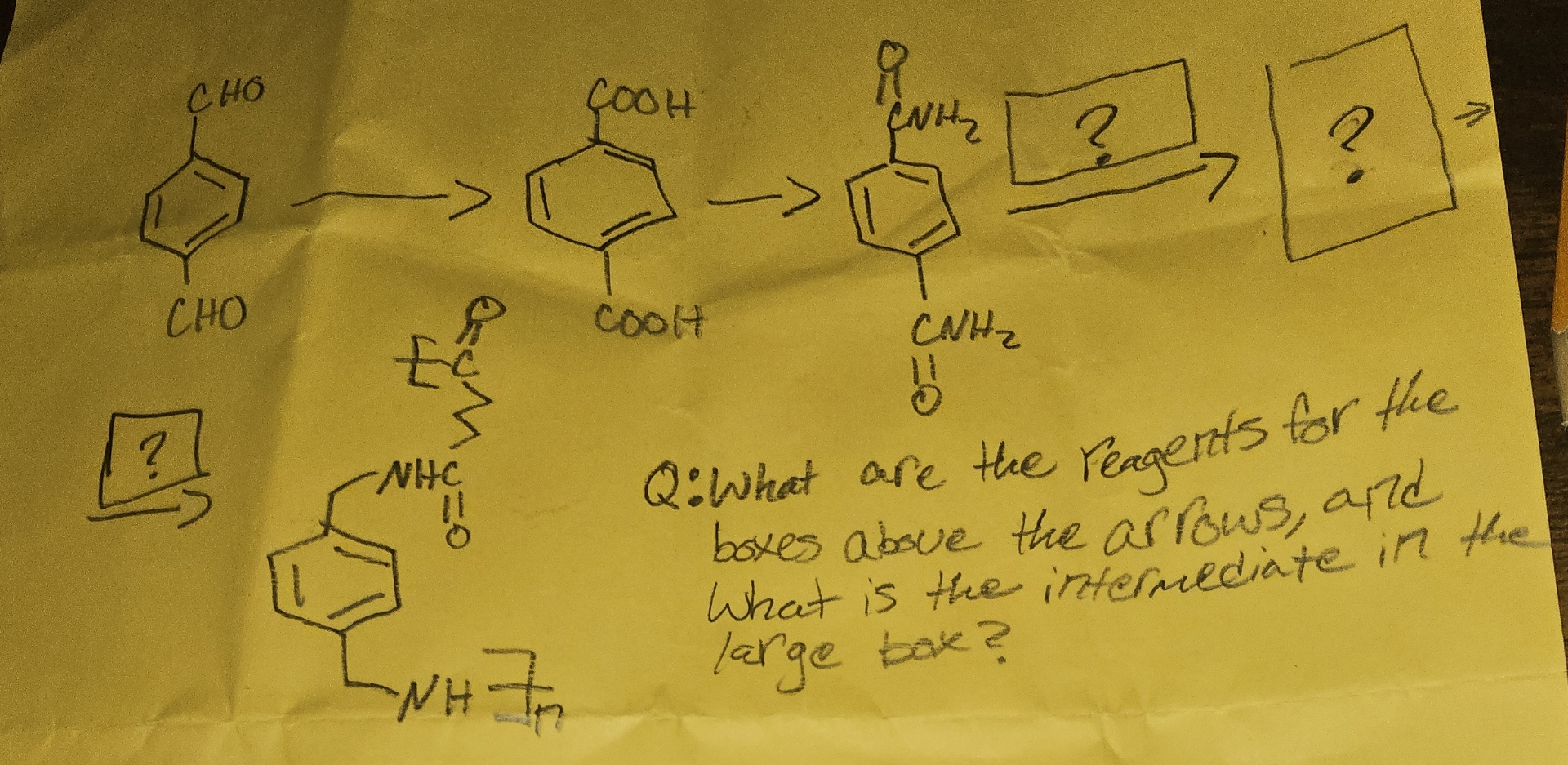 Q: What are the reagents for theboxes absue the | Chegg.com