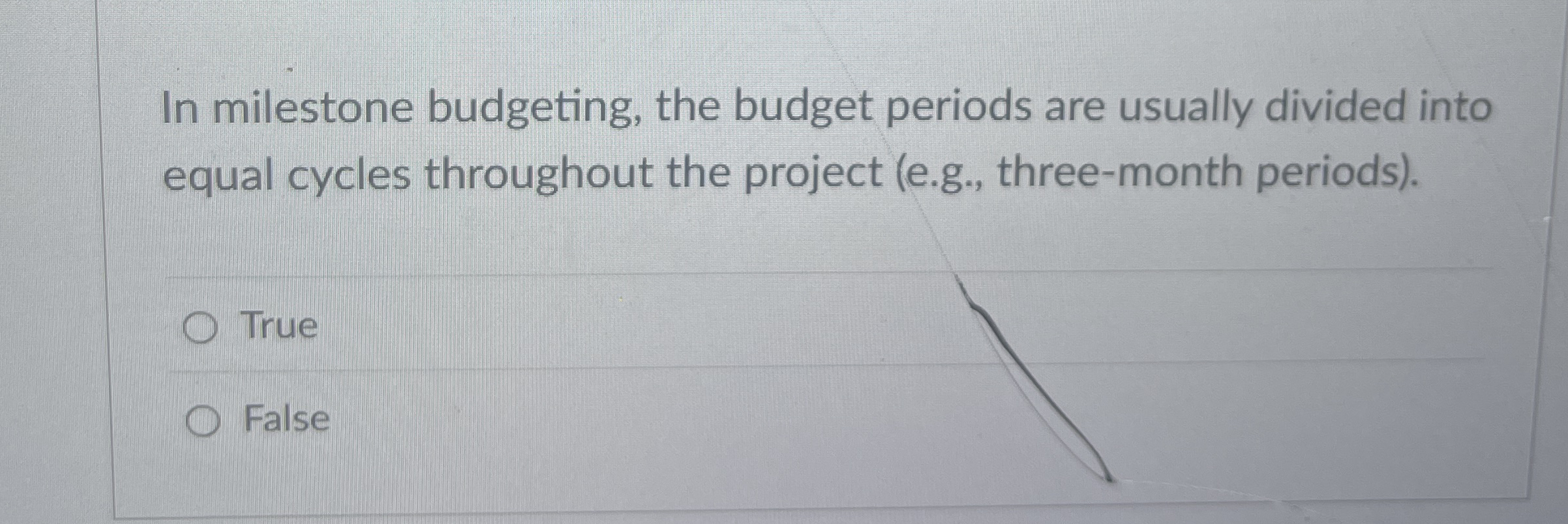 High Quality SOLUTION In milestone budgeting, the budget periods are ...