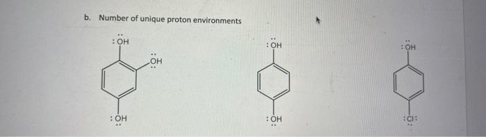 Solved b. Number of unique proton environments | Chegg.com
