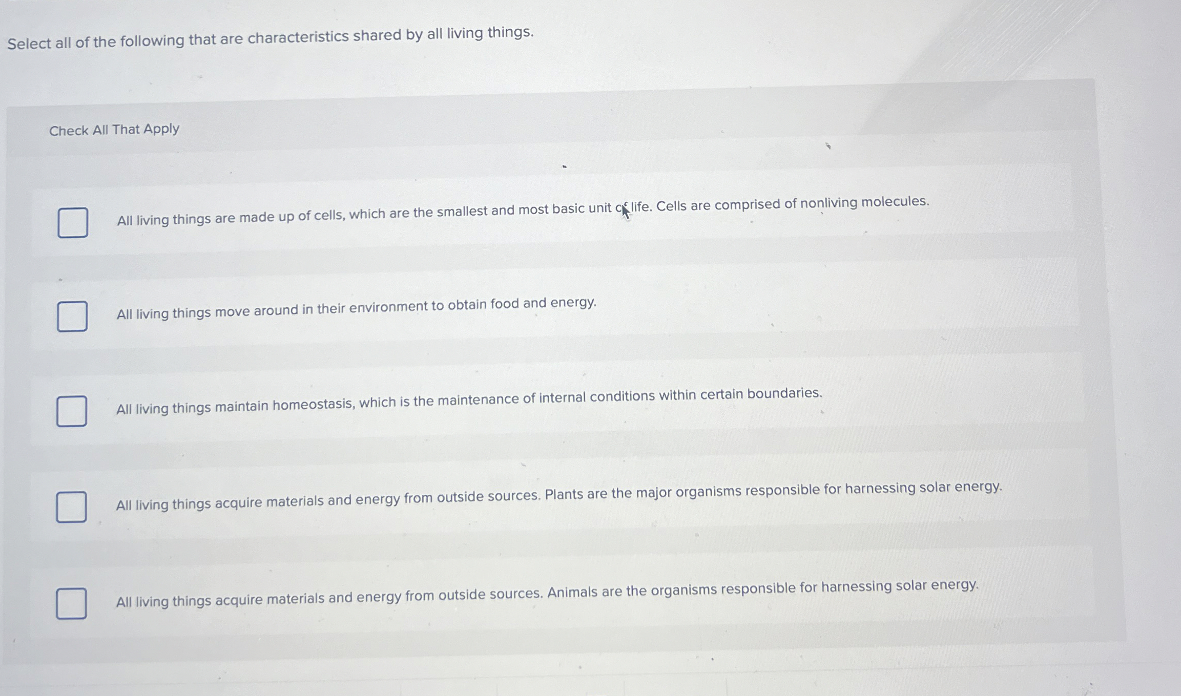 Solved Select all of the following that are characteristics | Chegg.com