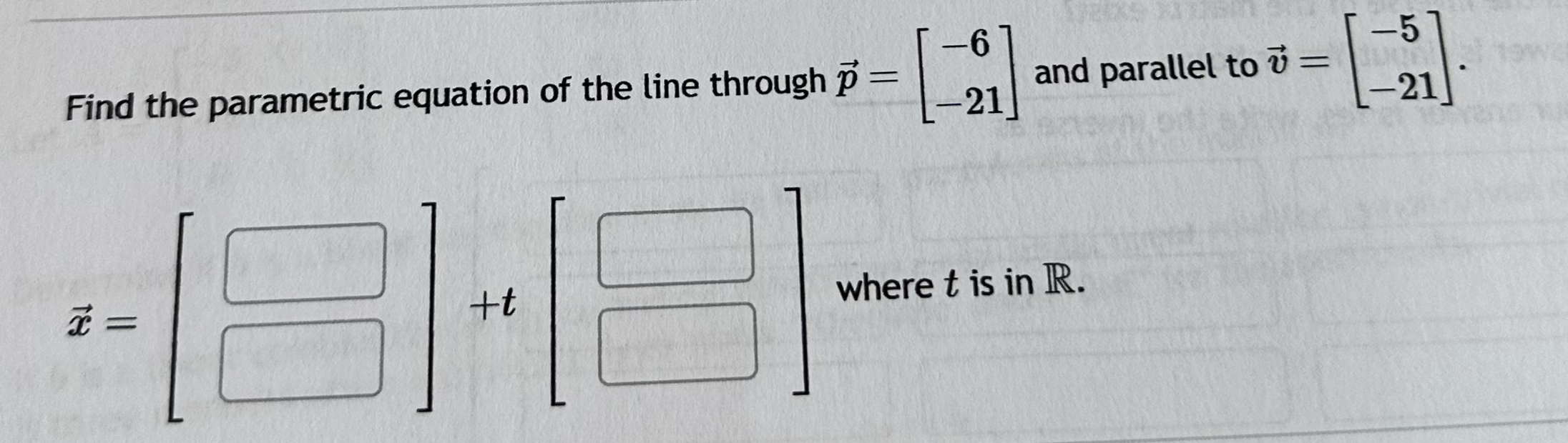 Solved Find the parametric equation of the line through | Chegg.com
