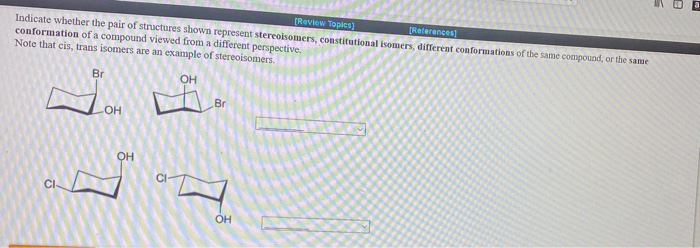 Solved [Review Topics) (References Indicate whether the pair | Chegg.com