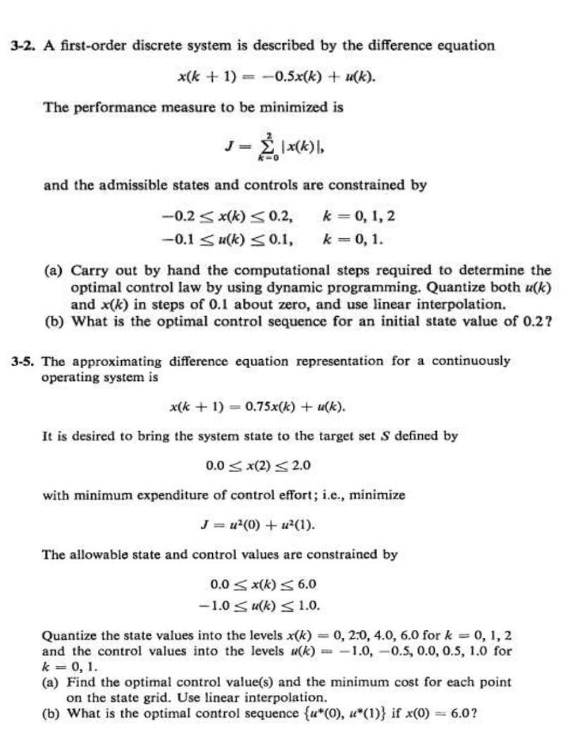 Solved 3-2. A first-order discrete system is described by | Chegg.com