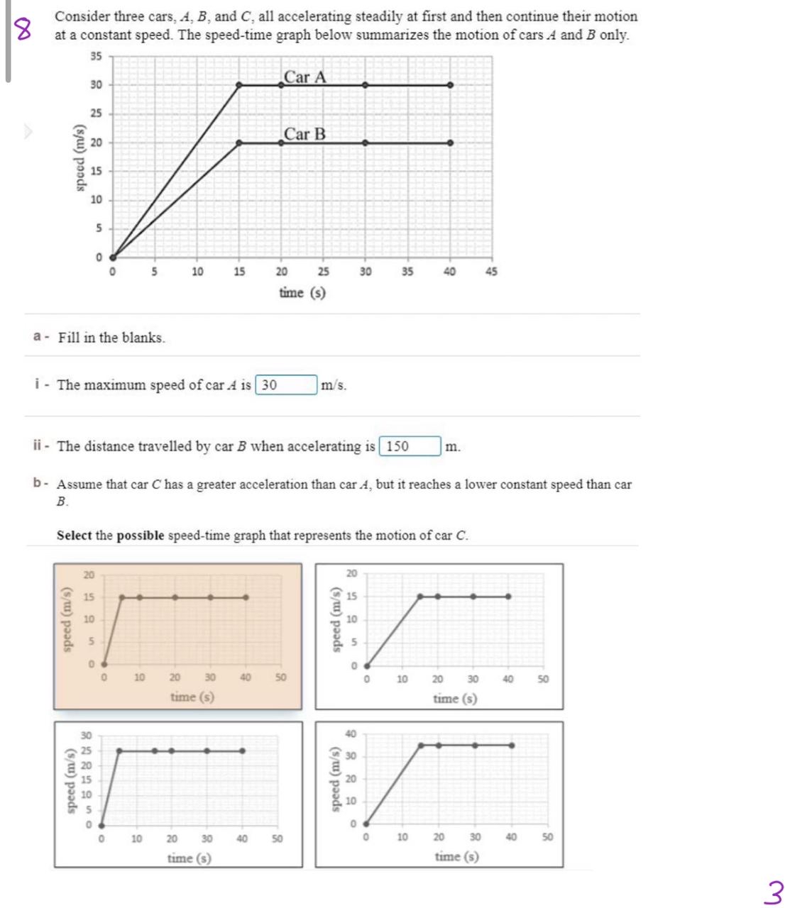 Solved Consider three cars, A,B, ﻿and C, ﻿all accelerating | Chegg.com