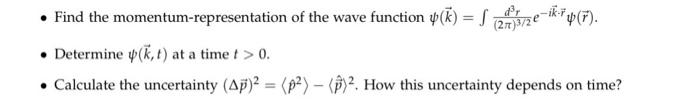 we have the position wavefunction defined as | Chegg.com