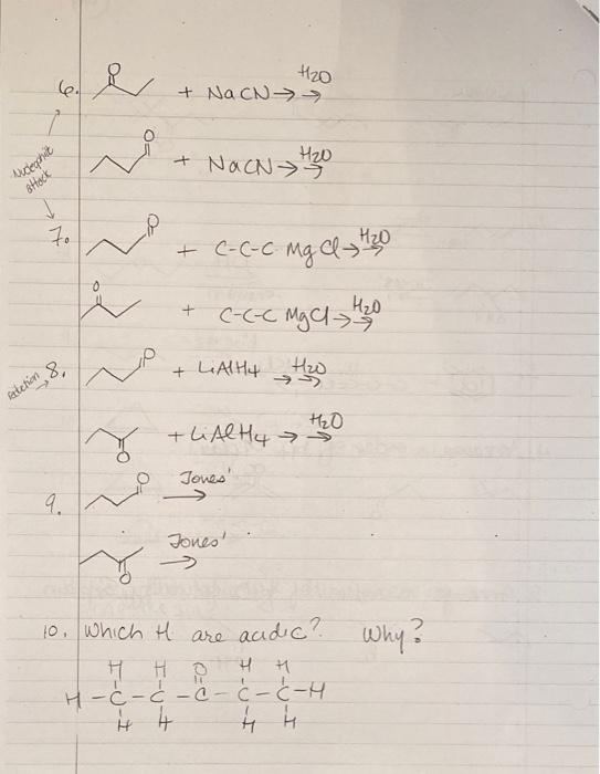 Solved H2O + NaCN ہ + + NOCN420 Micegahit Stock 70 H2O + | Chegg.com