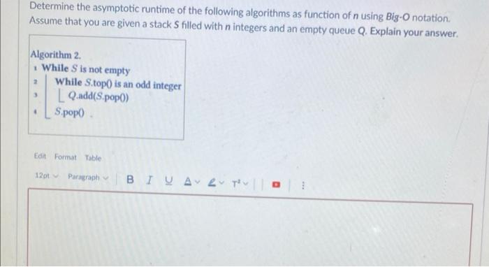 Solved Determine the asymptotic runtime of the following | Chegg.com