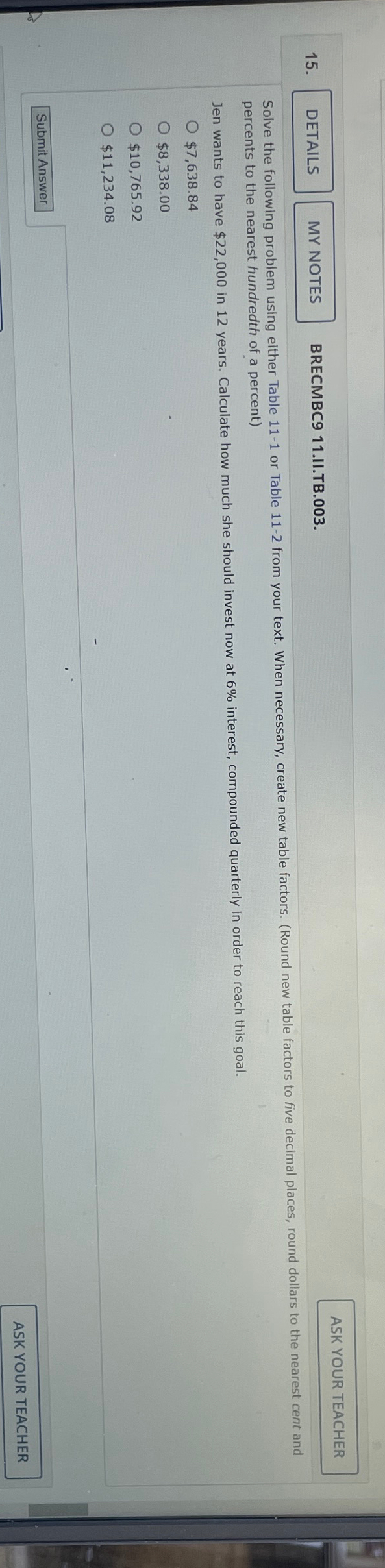 Solved ASK YOUR TEACHER15.DETAILSMY | Chegg.com