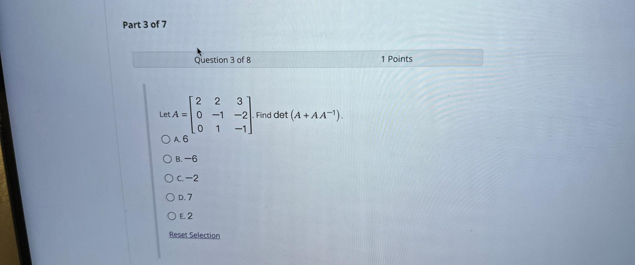 Solved Part 3 of 7Question 3 of 81 PointsLet | Chegg.com Solved Part 3 of 7Question 3 of 81 PointsLet | Chegg.com
