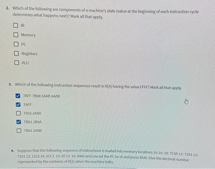 Solved 2. Which of the following are components of a | Chegg.com