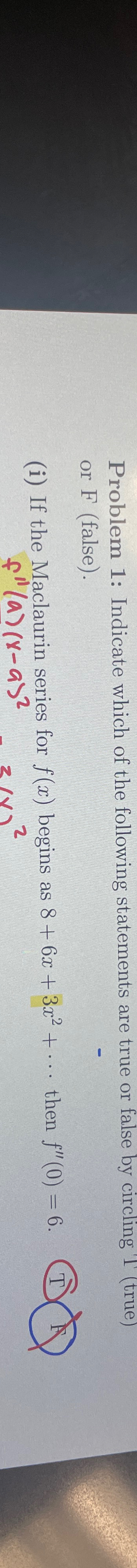 Solved Problem 1: Indicate which of the following statements | Chegg.com