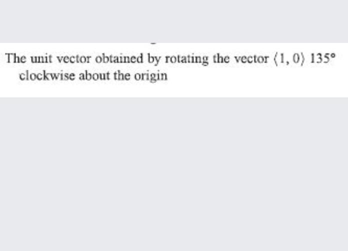 Solved The unit vector obtained by rotating the vector (1,0) | Chegg.com