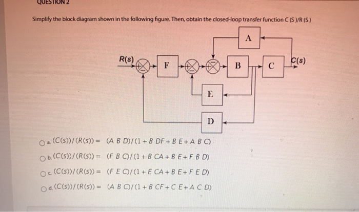 Solved Simplify the block diagram shown in the following | Chegg.com
