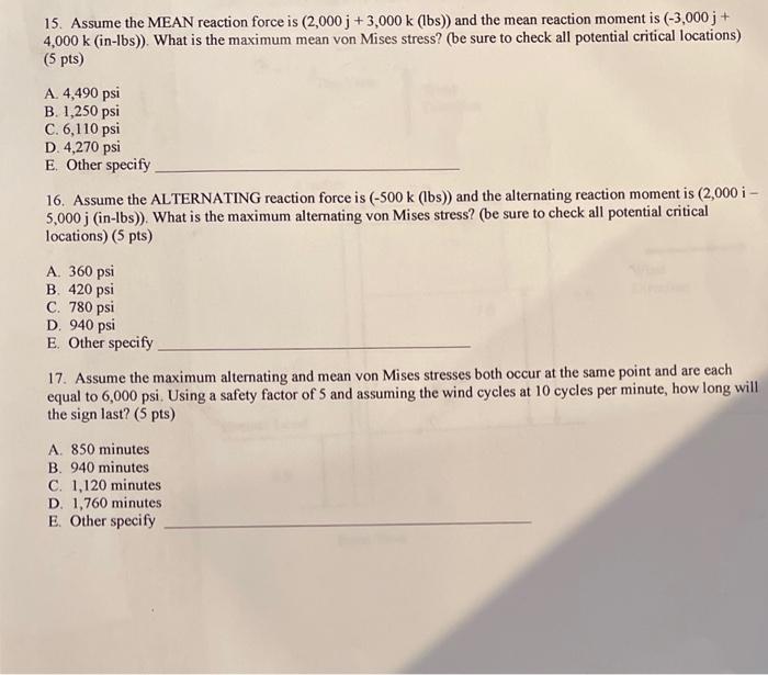 Solved A sign is mounted to a solid circular post as shown | Chegg.com