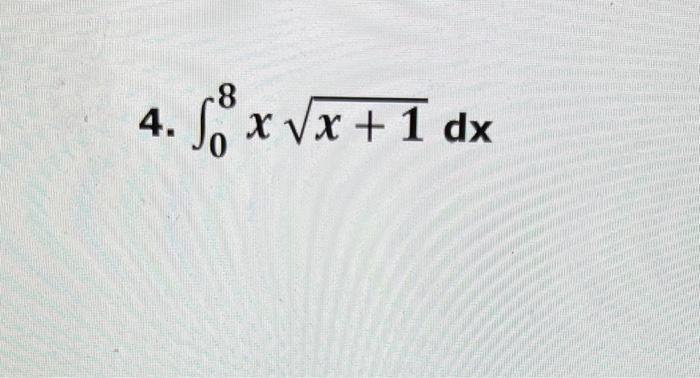 Solved ∫08xx+1dx | Chegg.com