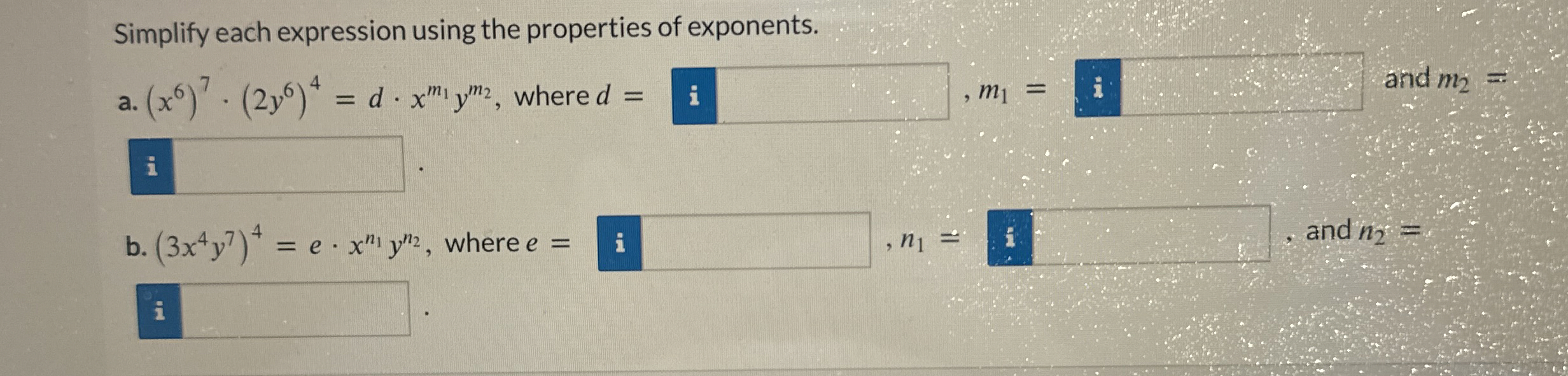 Solved Simplify each expression using the properties of | Chegg.com