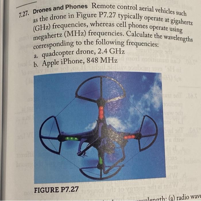Solved 7.27. Drones and Phones Remote control aerial | Chegg.com