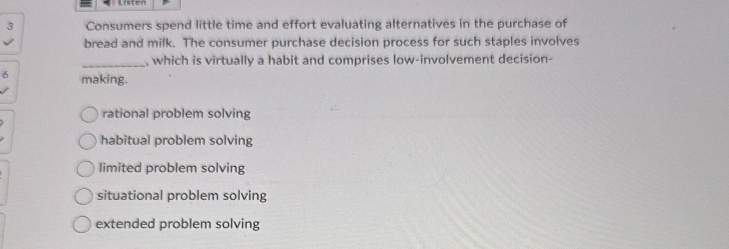 Solved Consumers spend little time and effort evaluating | Chegg.com