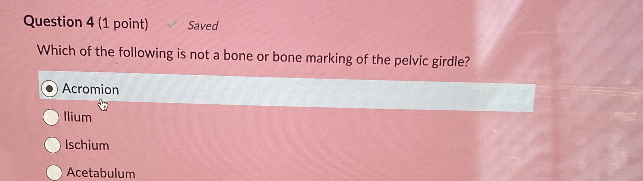 Solved Question 4 (1 ﻿point)SavedWhich of the following is | Chegg.com