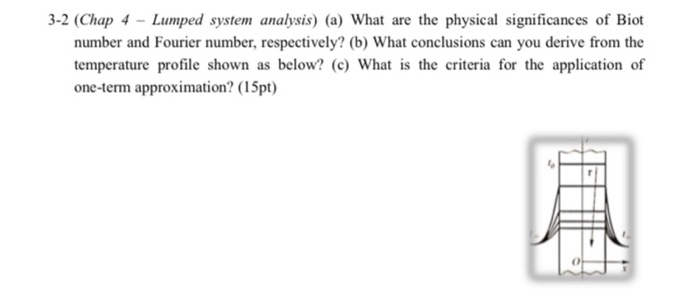 Solved 3-2 (Chap 4 - Lumped system analysis) (a) What are | Chegg.com