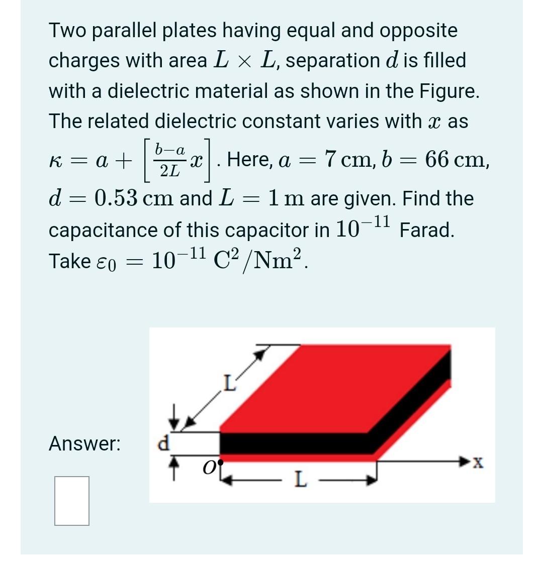 Solved Two parallel plates having equal and opposite charges | Chegg.com