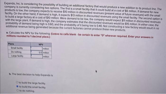 Solved Expando, Inc, is considering the possibility of | Chegg.com
