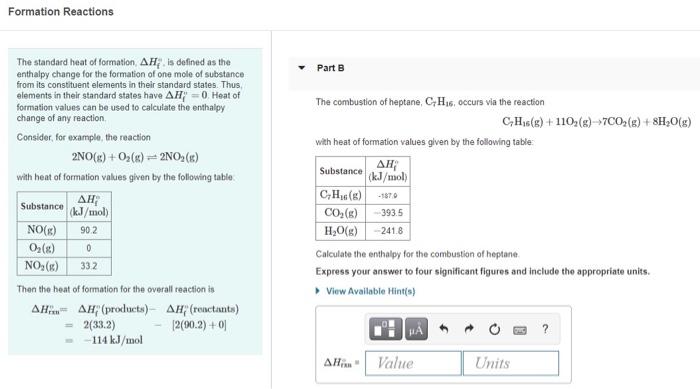 Solved Formation Reactions Part A For which of the following | Chegg.com