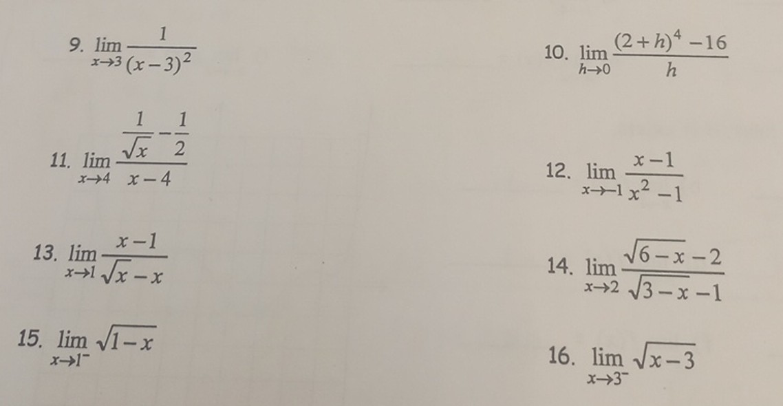 Solved Find the following limits, ﻿﻿if they exist. | Chegg.com
