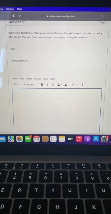 Namb one function of state sovernment that you | Chegg.com