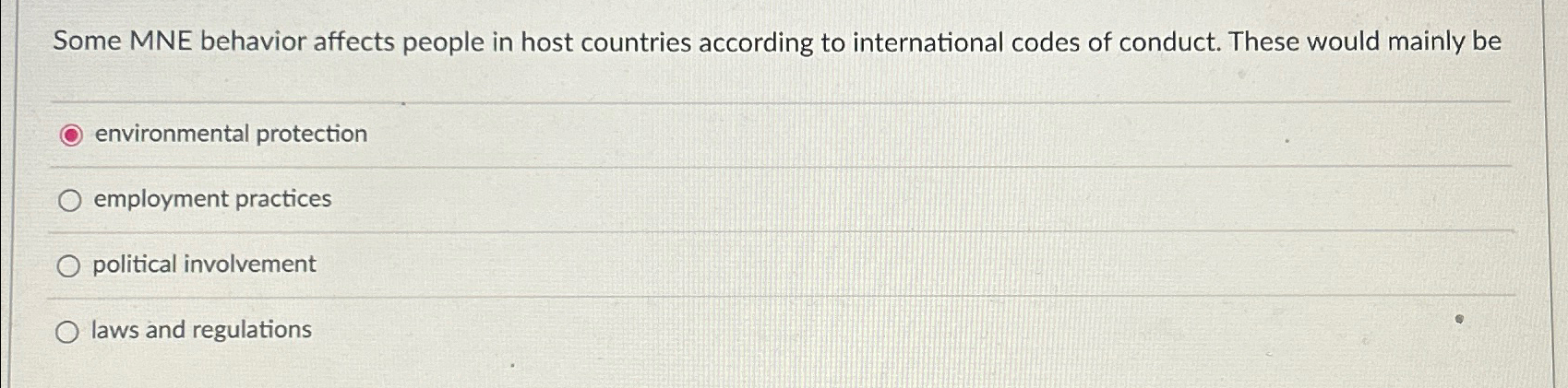 Solved Some MNE behavior affects people in host countries | Chegg.com