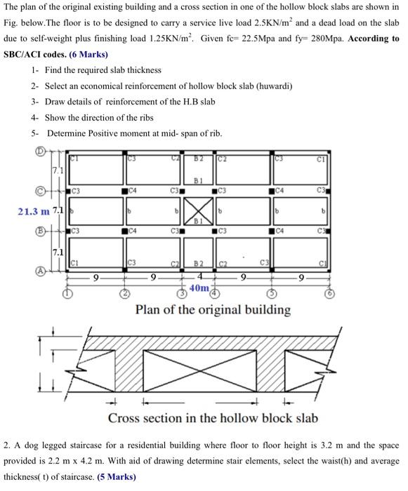 Solved The plan of the original existing building and a | Chegg.com